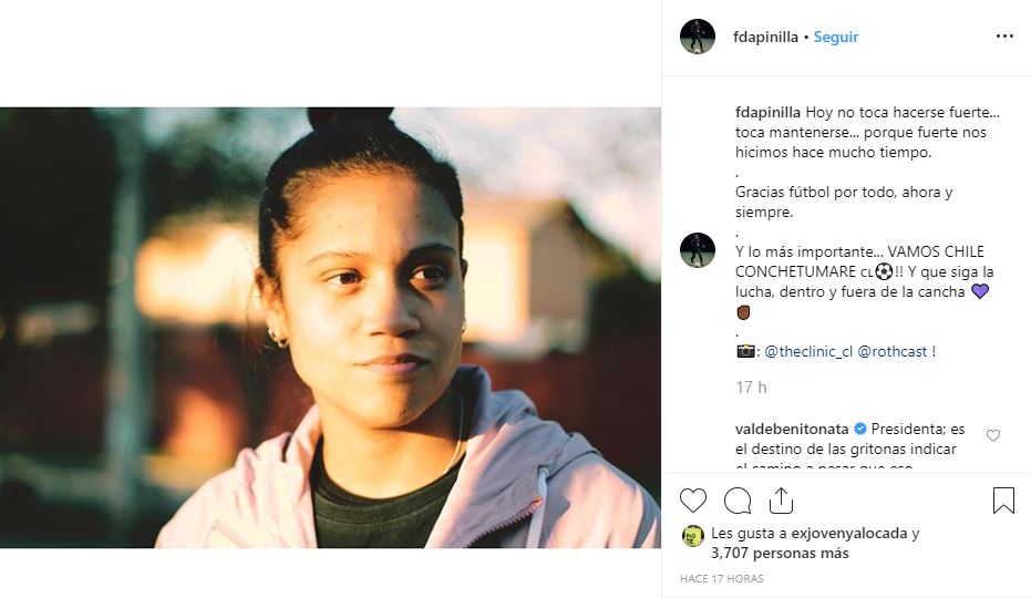 Lo que escribió Fernanda Pinilla tras ser marginada de la Roja Femenina ...