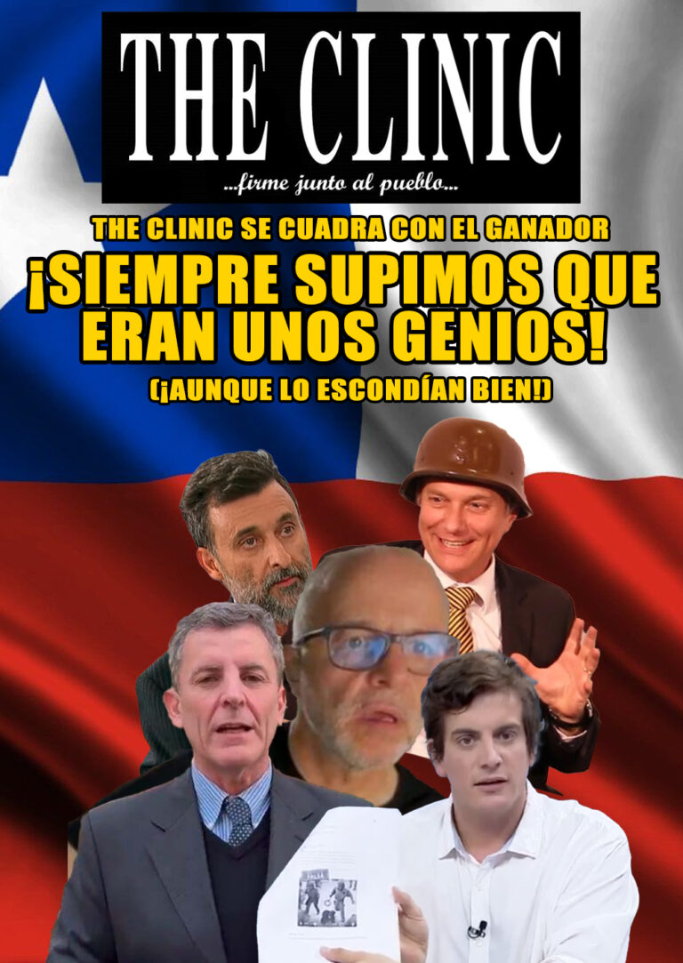 HUMOR. ¡The Clinic se asegura y tiene portadas para las 2 opciones!