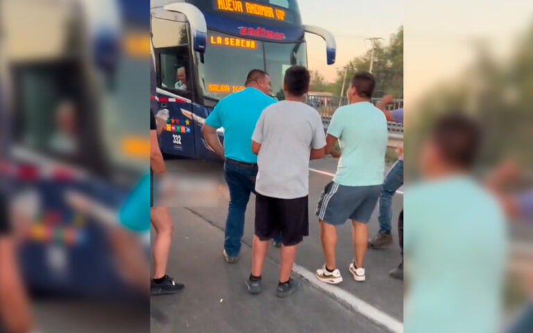 VIDEO. Camioneros hicieron "el que baila pasa" durante el paro