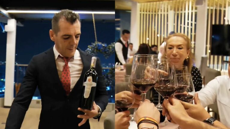 Bandera Luna: garzón español sorprende con popular vino chileno