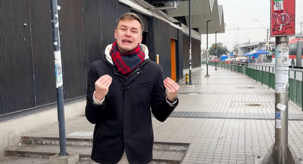 Andrei Sokolov, el youtuber ruso que recorre todo Santiago